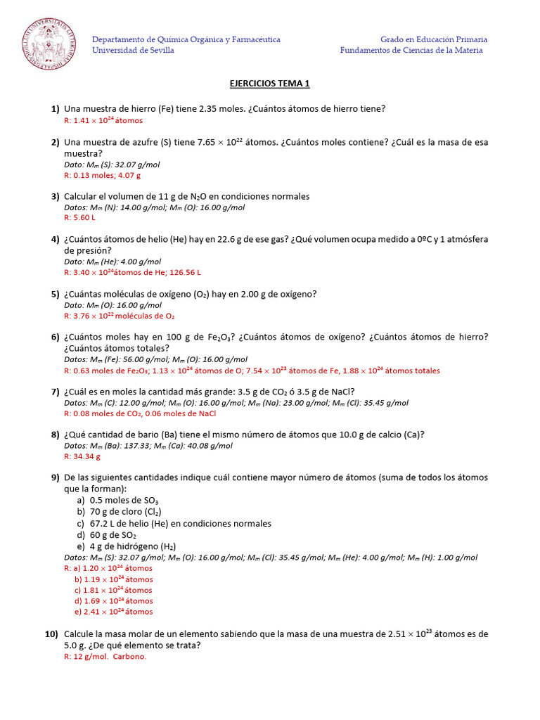 Tema 1 Ejercicios NUEVO ORDEN201002 | PDF