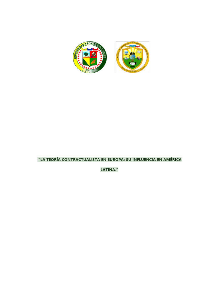 La Teoría Contractualista Emily Gracia | PDF | Contrato social | Democracia