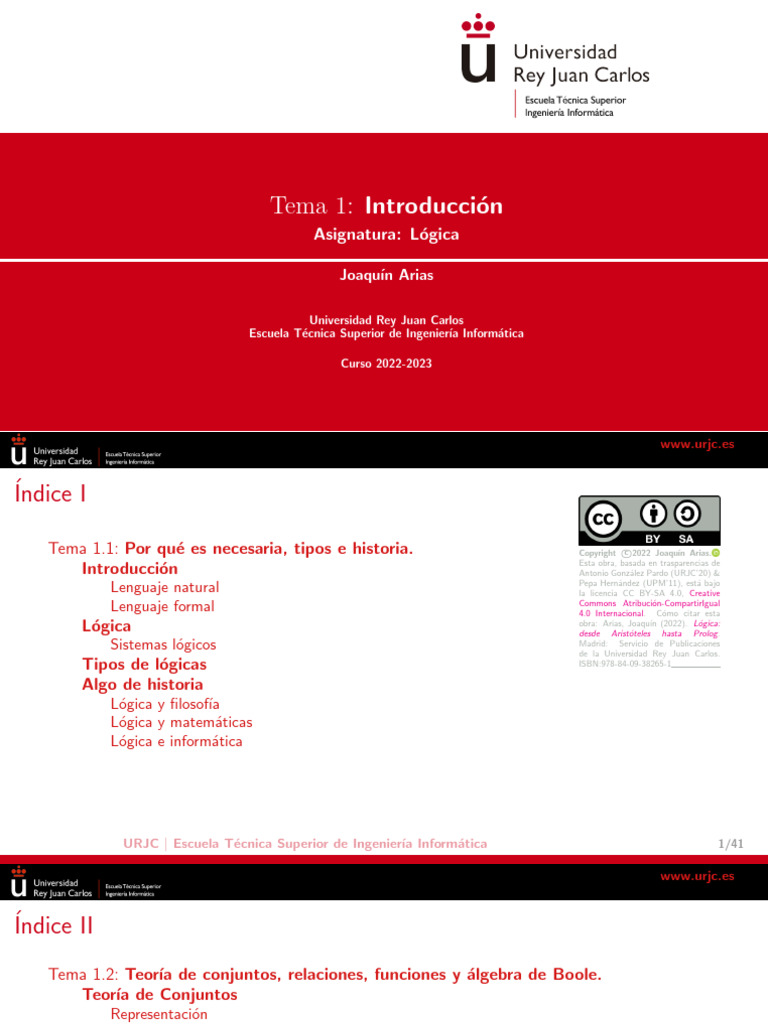 Lógica Transparencias Tema01 | PDF | Lógica matemática | Lenguaje de programación