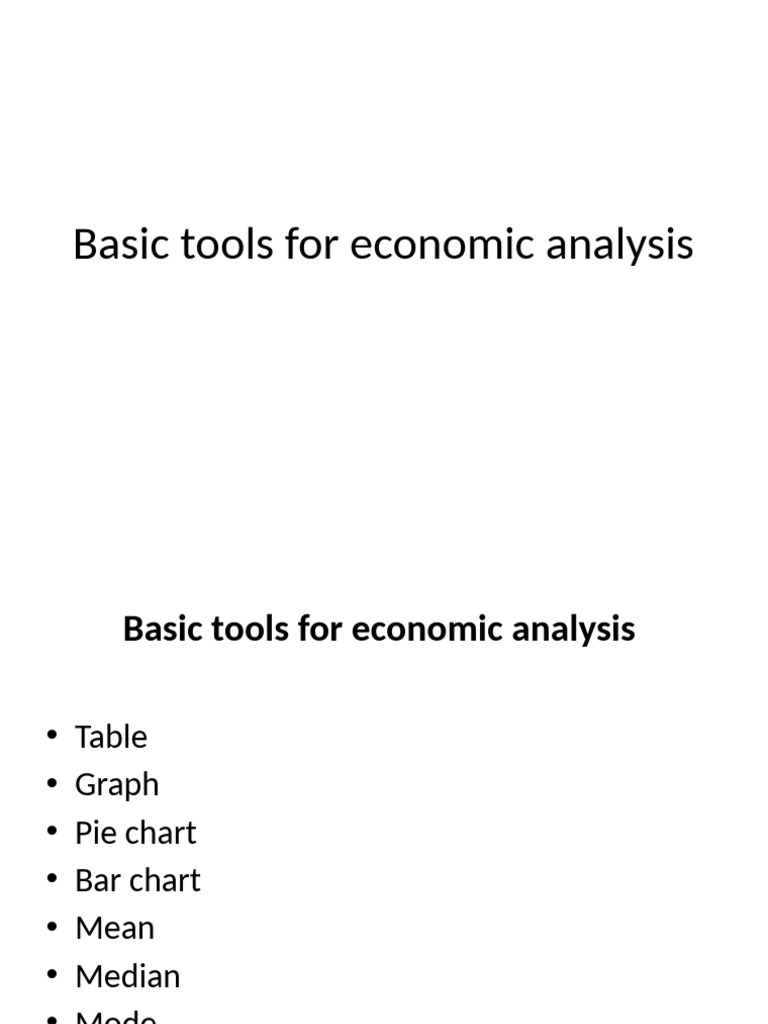 Basic Tools For Economic Analysis | PDF | Pie Chart | Mean