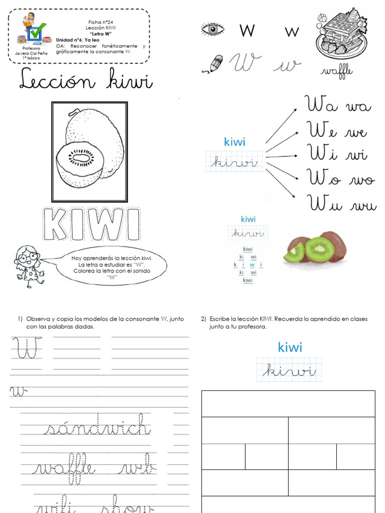 Ficha leccion kiwi | PDF
