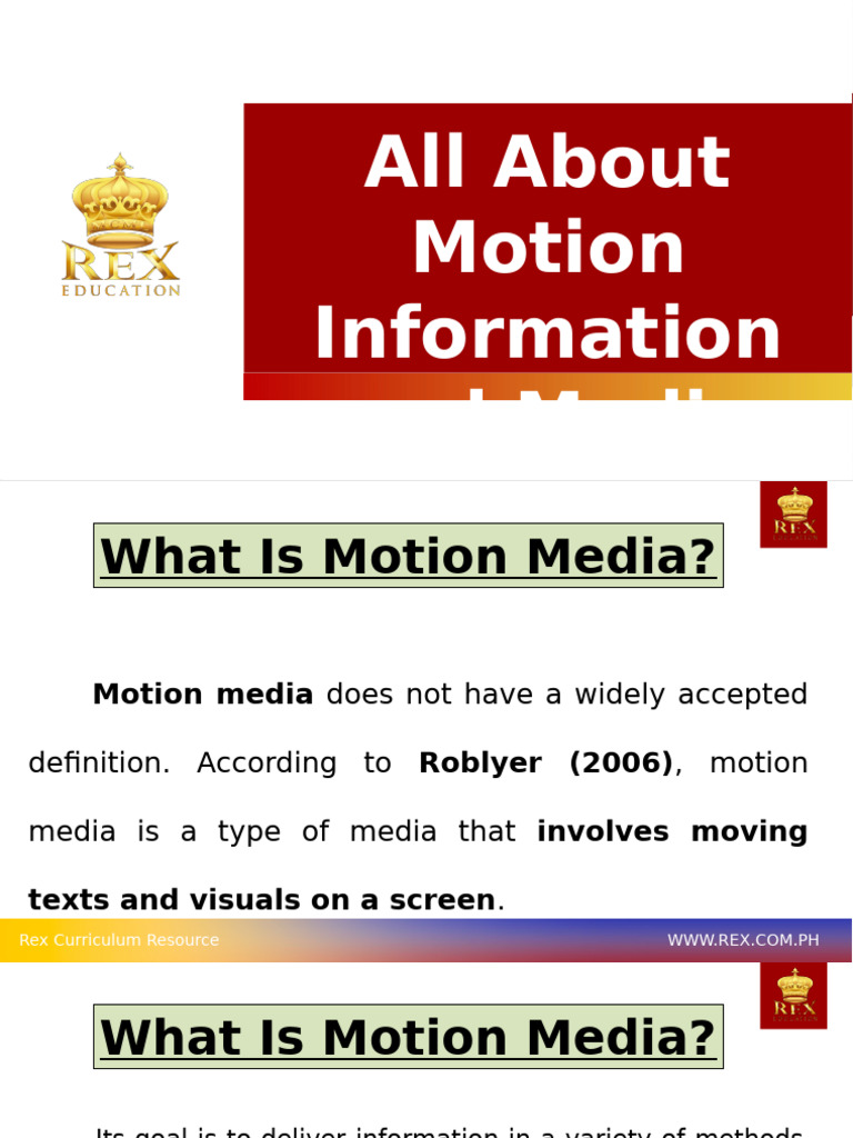 All About Motion Information and Media | PDF | Animation