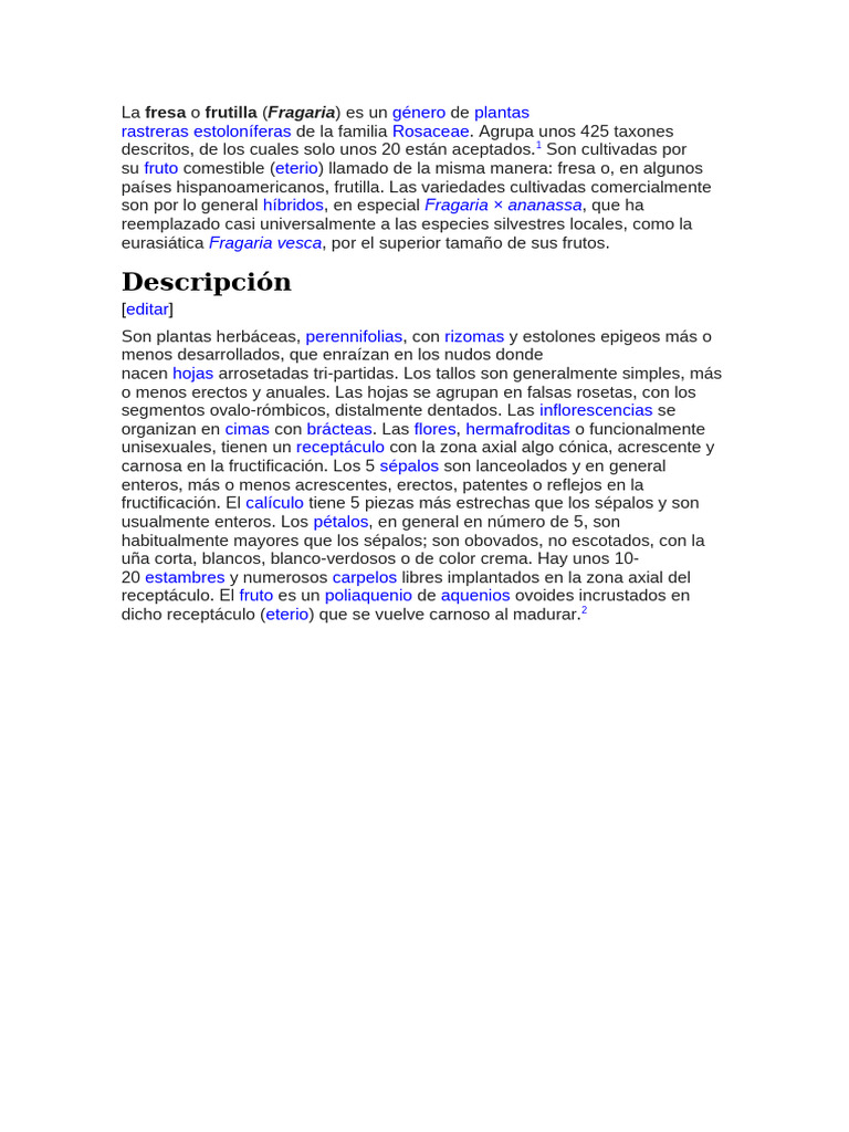 Fresas | PDF