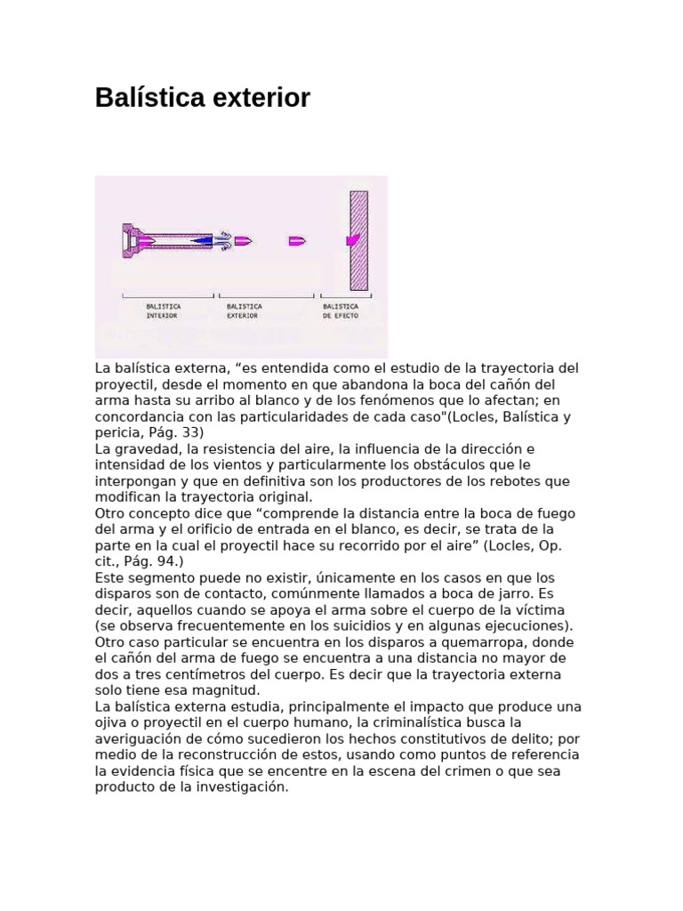 Estudio de la Balística Exterior | PDF | Balística | Munición