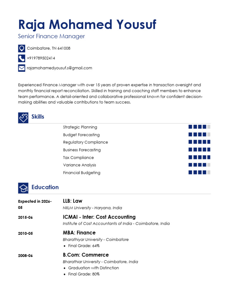 Saasant_NEW_Raja_CV | PDF | Value Added Tax | Banks