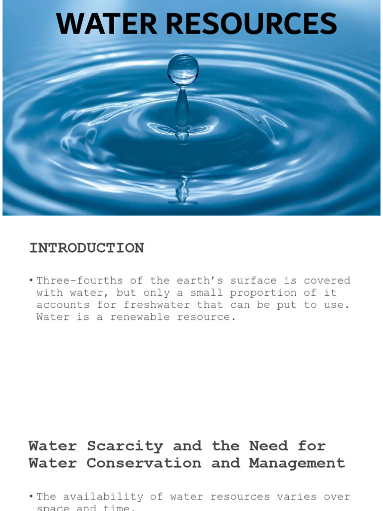 Water Resources Notes by Amith | PDF | Water Resources | Water
