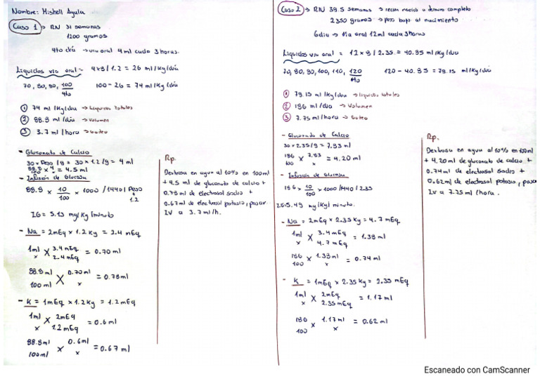 Ayala Mishell - Casos Hidratacion-1 | PDF
