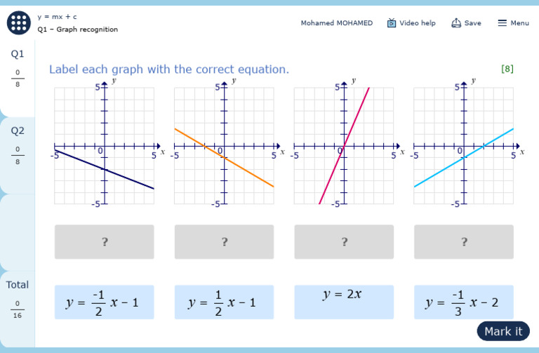MyMaths Homework - Y MX C 2 | PDF