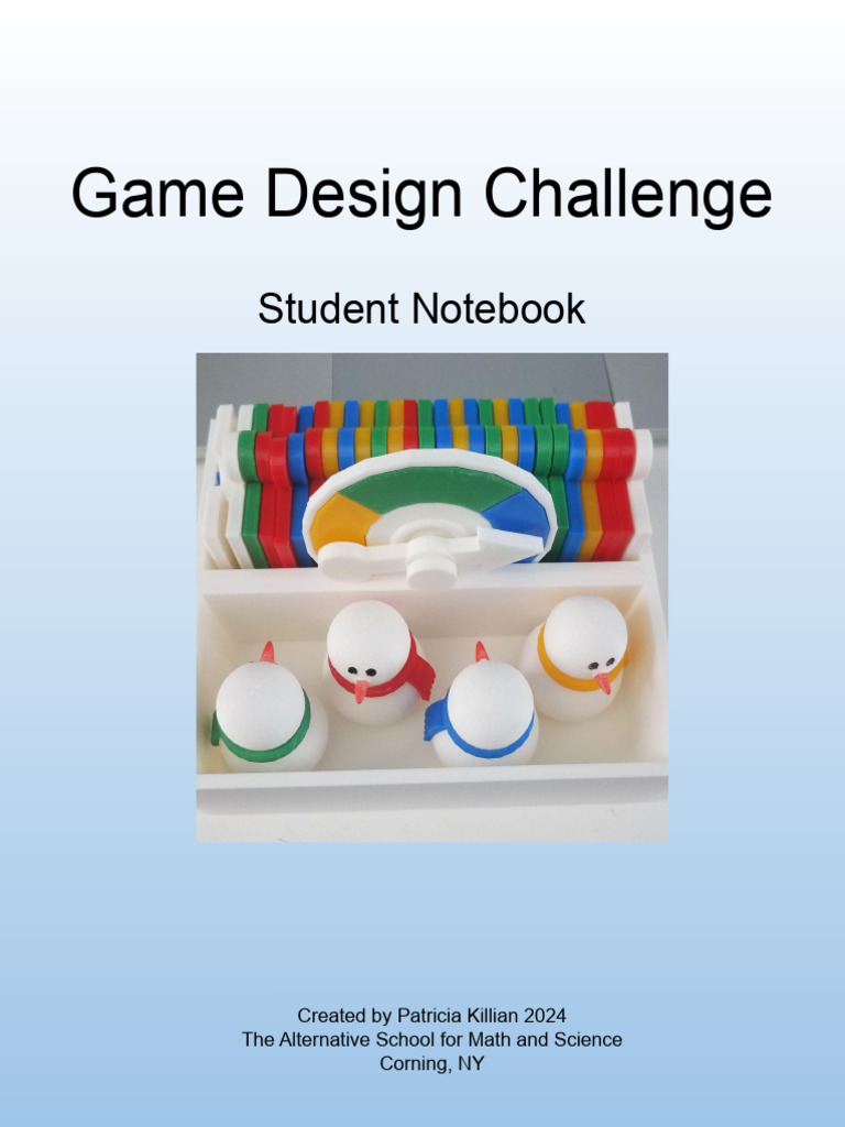 Game Design Challenge Notebook | PDF | Creativity | Cognition