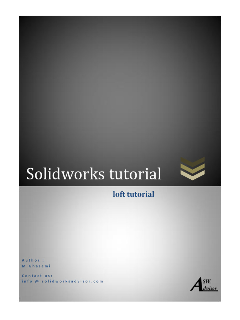 Solidworks Loft Tutorial Guide | PDF | Menu (Computing) | Icon (Computing)