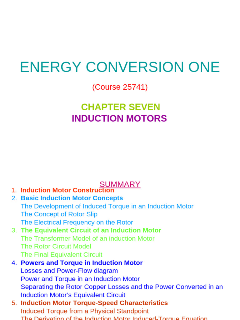 Energy Conversion 15 | PDF | Electric Motor | Electromagnetic Induction
