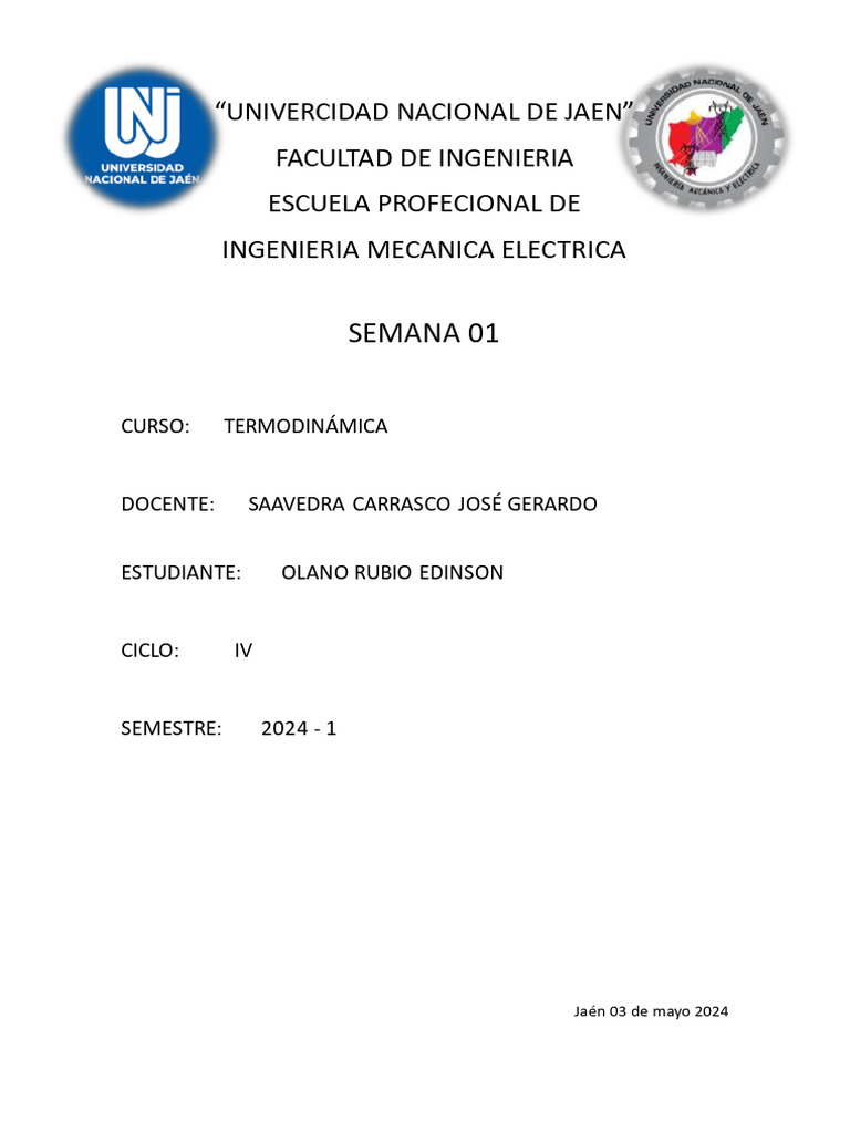 Ime - Semana 1 - Ciclo Iv - Edinson - Olano - Rubio. | PDF