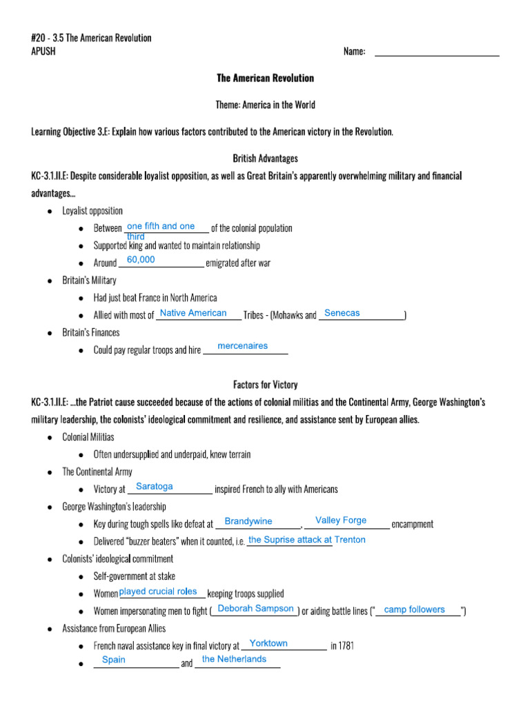 3.5 The American Revolution | PDF