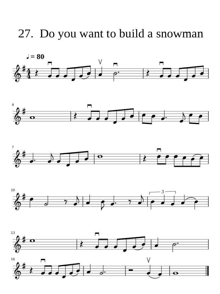 Do You Want To Build A Snowman | PDF