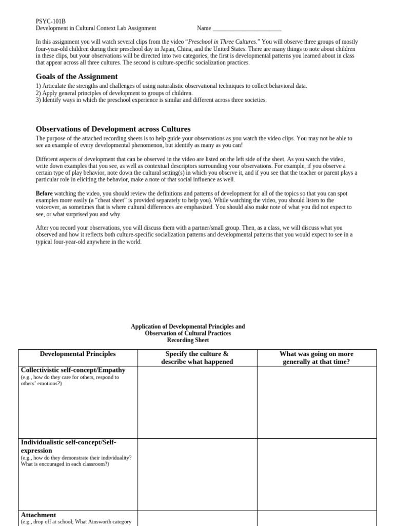 Cross-Cultural Child Development Analysis | PDF | Developmental ...