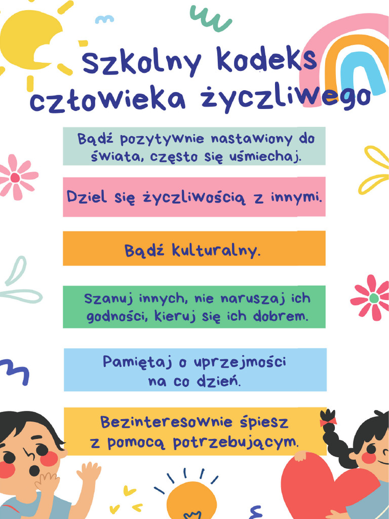 Szkolny Kodeks Czlowieka Zyczliwego | PDF