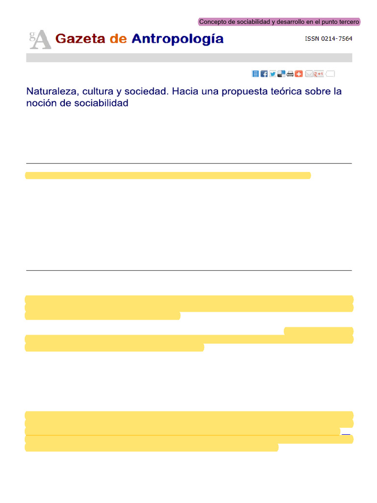 Quintero, Pablo. Naturaleza, Cultura y Sociedad. Hacia Una Propuesta ...