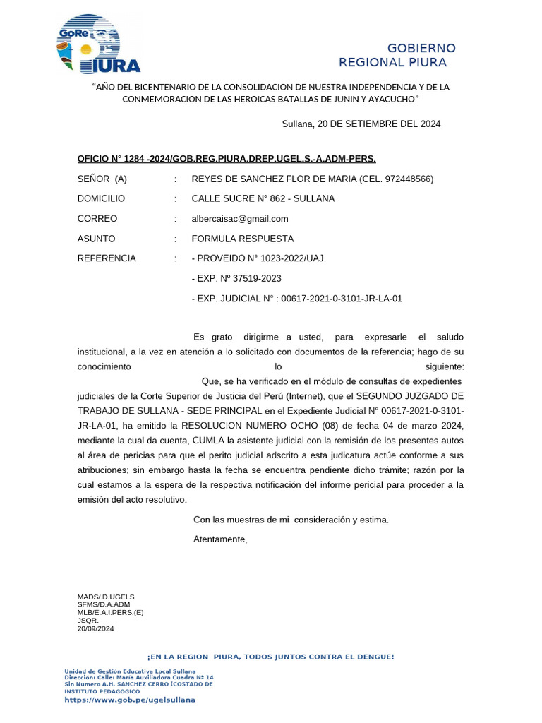 Oficio Respuesta | PDF | Gobierno