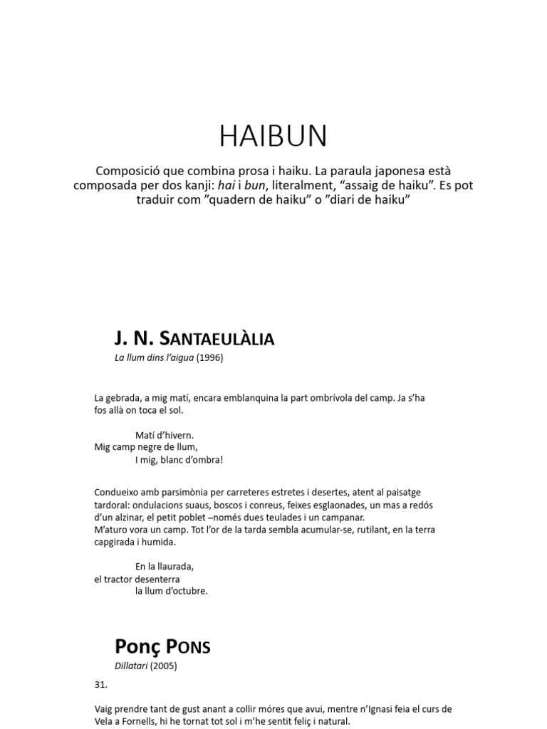 Haibun | PDF