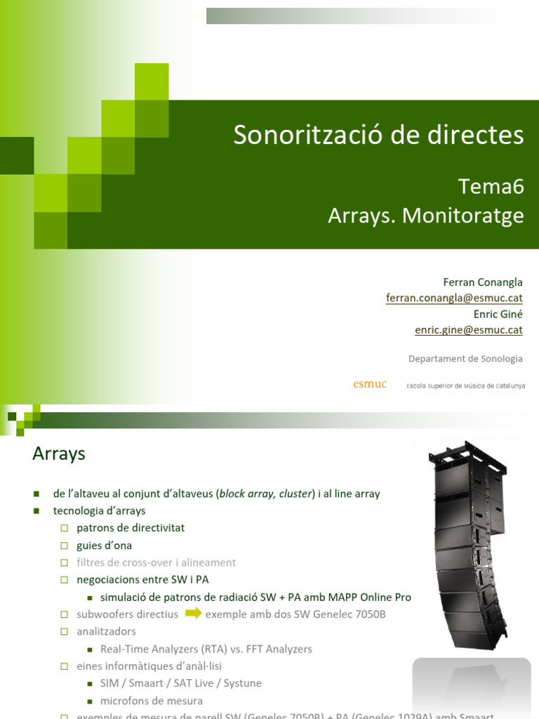 Tema6 - Arrays. Monitoratge | PDF