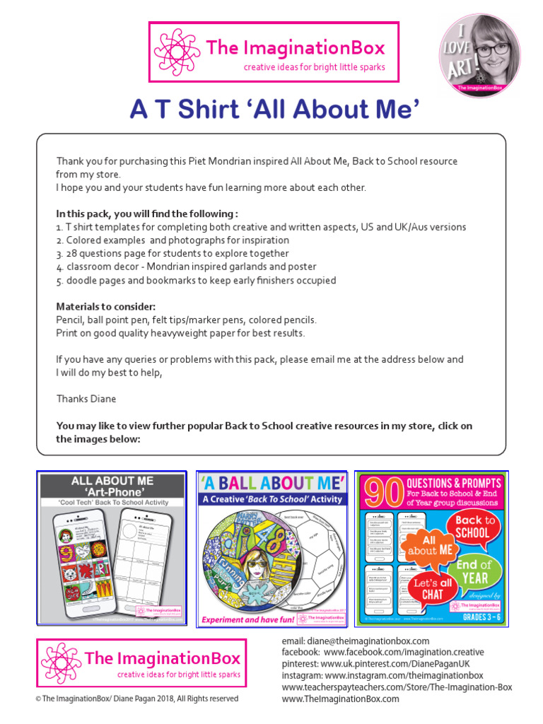 Tshirt Back To School Activity | PDF | T Shirt | Digital Millennium ...