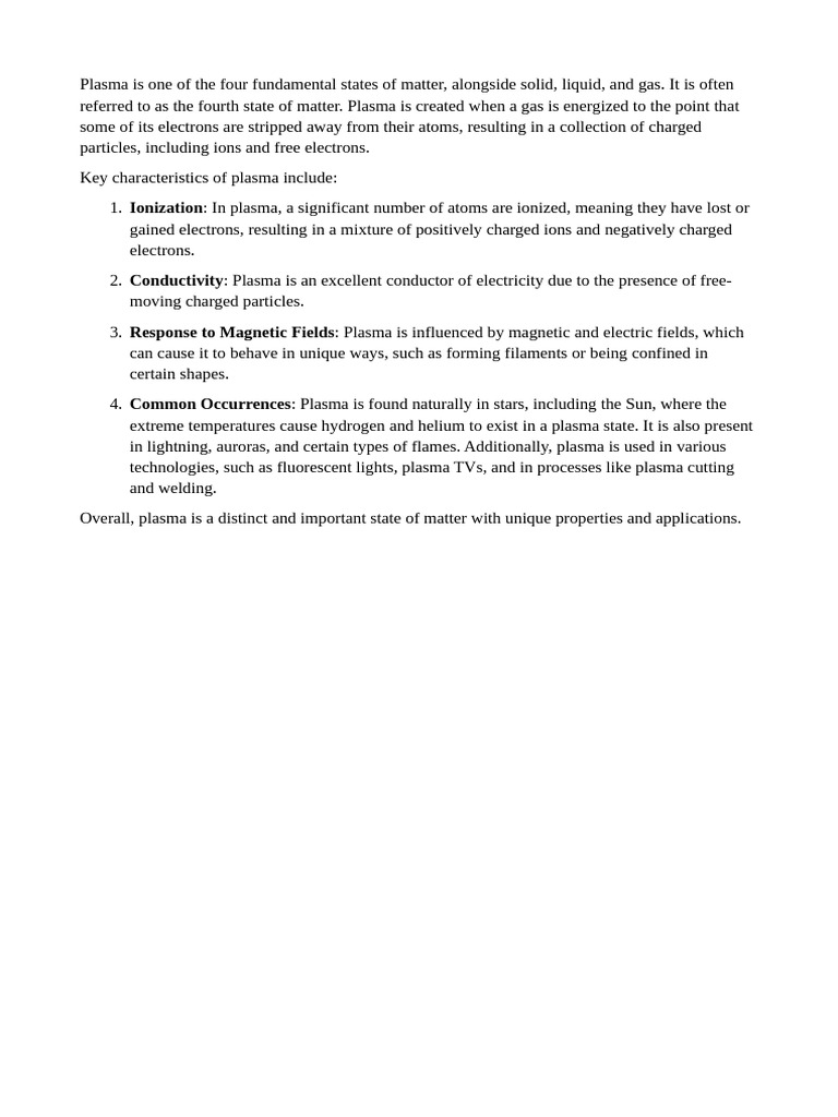 Plasma | PDF | Social Science | Technology & Engineering