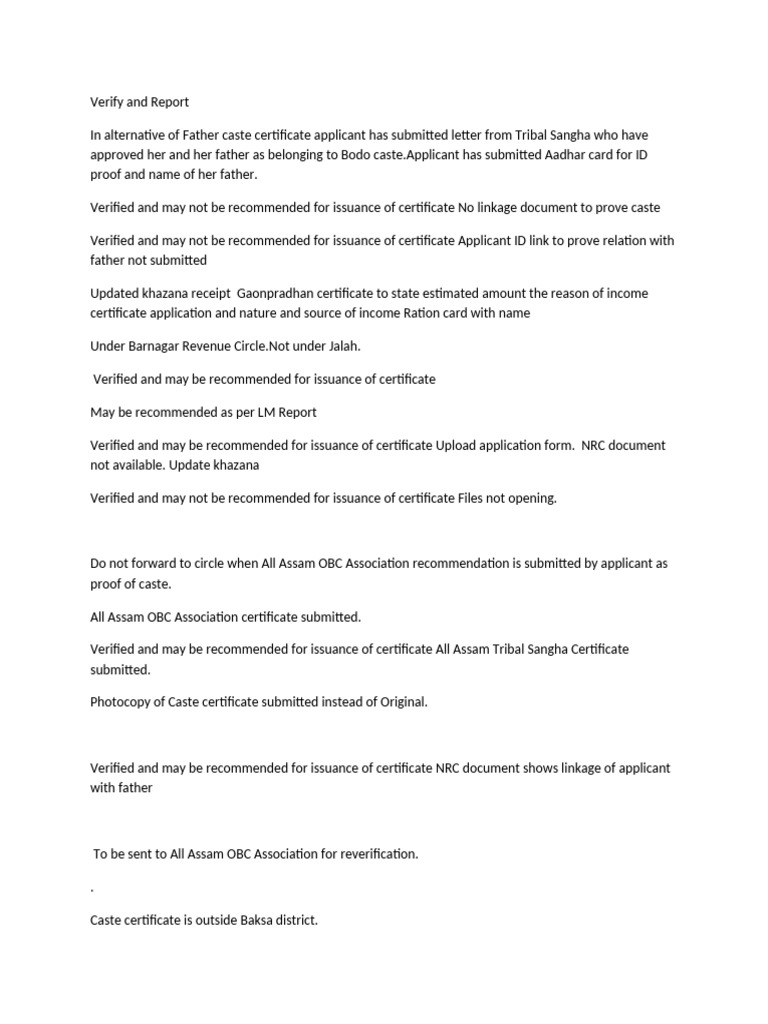 Verify and Report | PDF