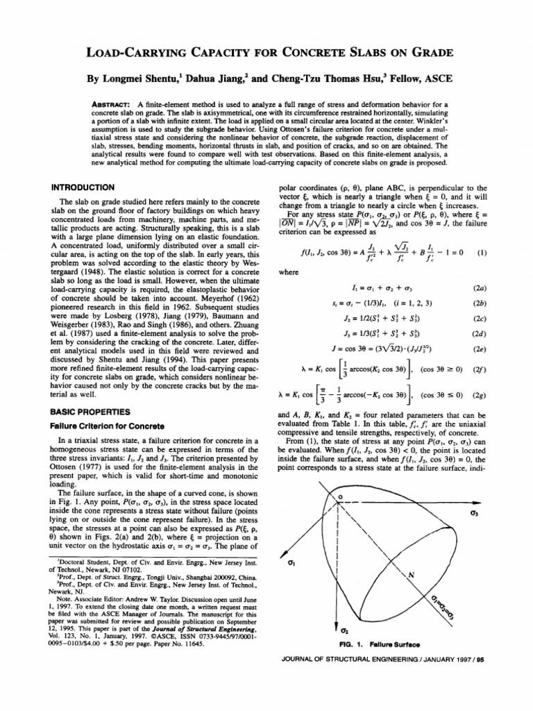 Concrete Slab Load Capacity Guide | PDF