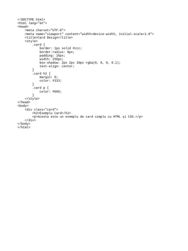 HTML Css Stylish Card | PDF | Art | Computers