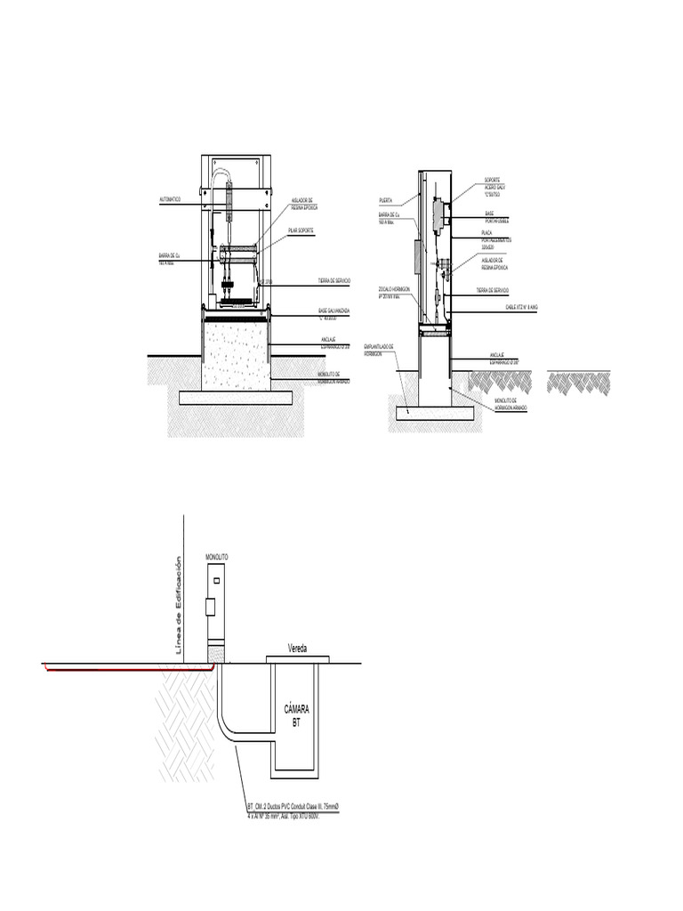 Detalle Monolito | PDF | Albañilería | Materiales de construcción