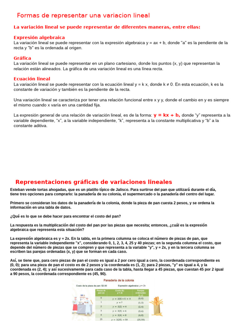 Matematicas Variacion Lineal | PDF | Sistema de coordenadas Cartesianas ...