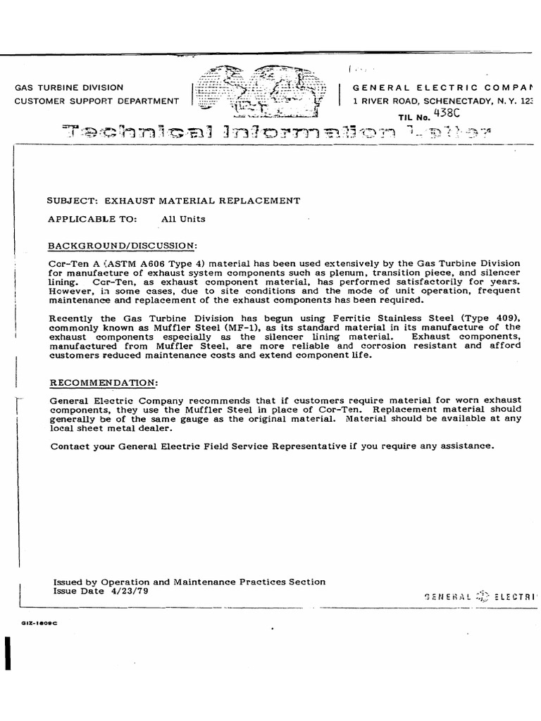 TIL-438C Exhaust Material Replacement | PDF