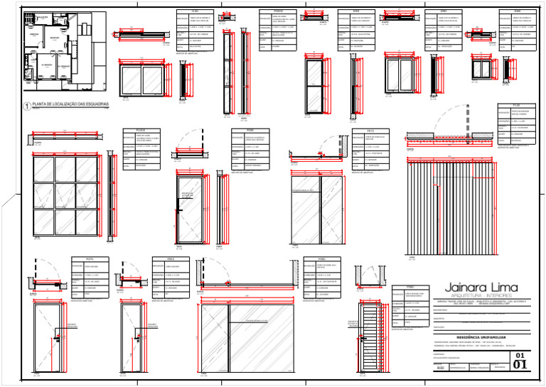 Detalhamento de Esquadrias - Radamez - 01 | PDF