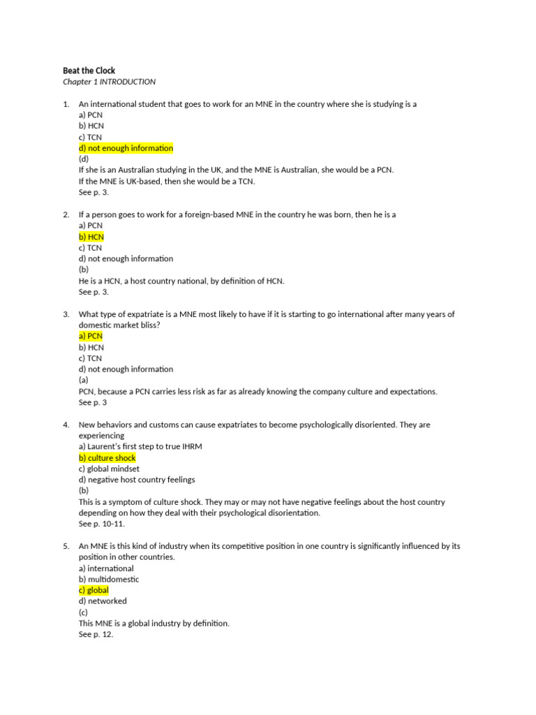 MCQ INT - HR CHs1,2,3 | PDF | Social Psychology | Psychology