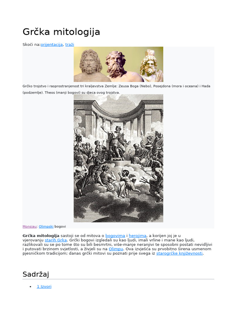 Religija Starih Grka I Egipćana | PDF