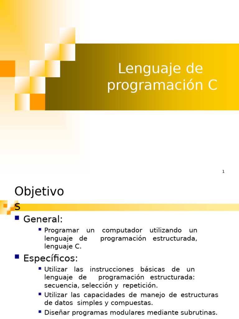 Presentacion Programacion en C Byron Gottfried | PDF | C (lenguaje de programación) | Variable ...