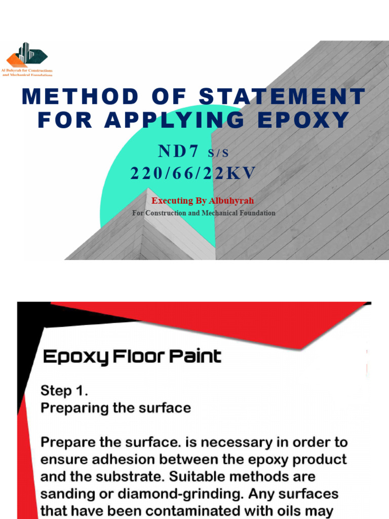 Method of Statement For Epoxy | PDF | Science & Mathematics