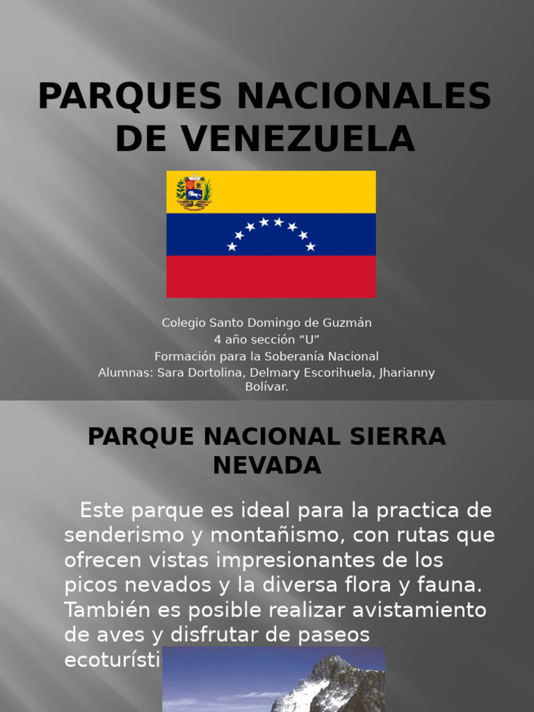 Parques Nacionales de Venezuela Sara | PDF