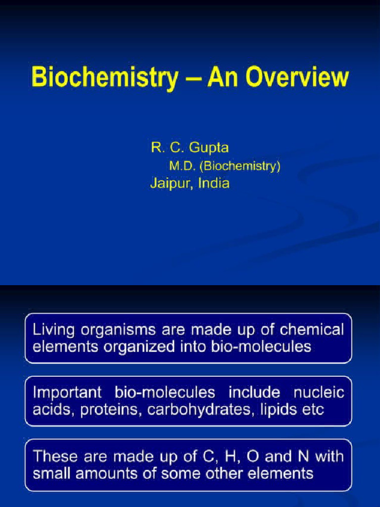 Biochemistry-An-Overview-103138653 From M App Android | PDF