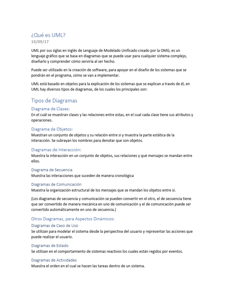 Guía Completa sobre UML y sus Diagramas | PDF