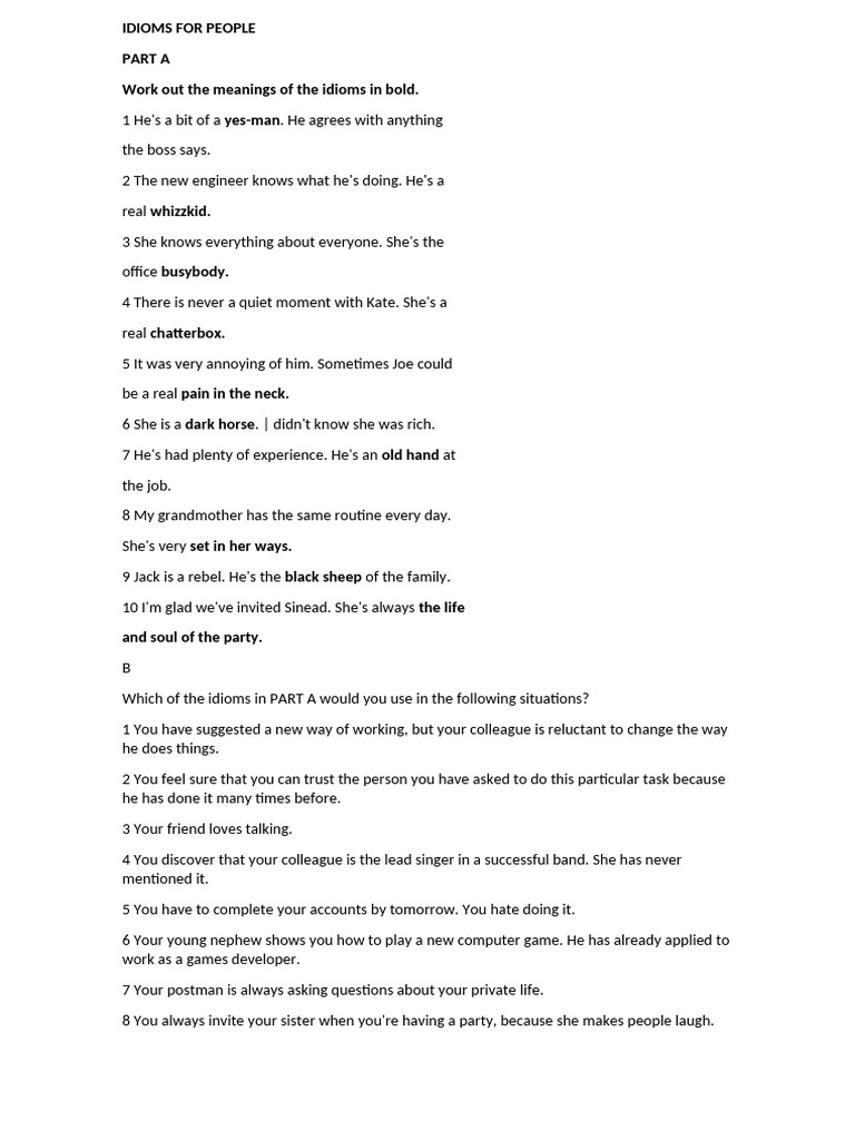 Idioms for Describing Talented People | PDF