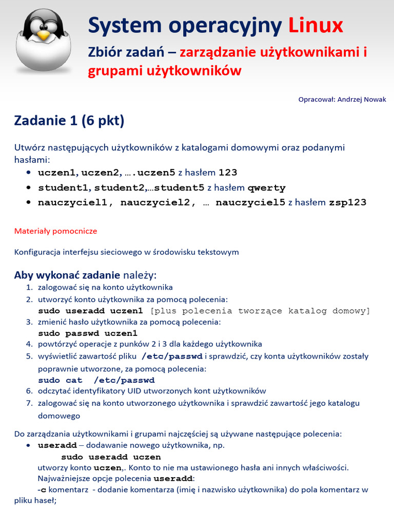 B G Zadanie 1 2 3 Linux Server 18 LTS | PDF