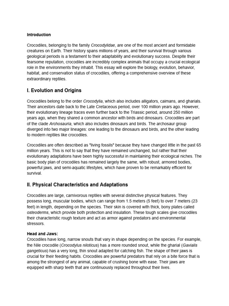 Crocodiles Pdf Crocodile Predation