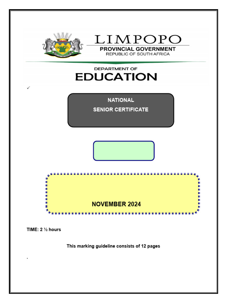 LFSC Gr11 P2 MEMO Nov 2024 ENG | PDF | Seed | Memorandum
