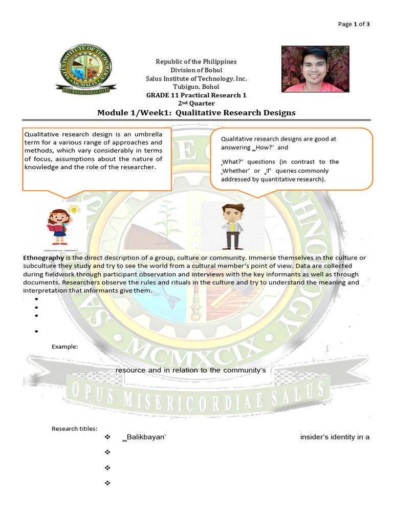 2nd Quarter Module 1 Research1 Converted | PDF | Ethnography | Narrative
