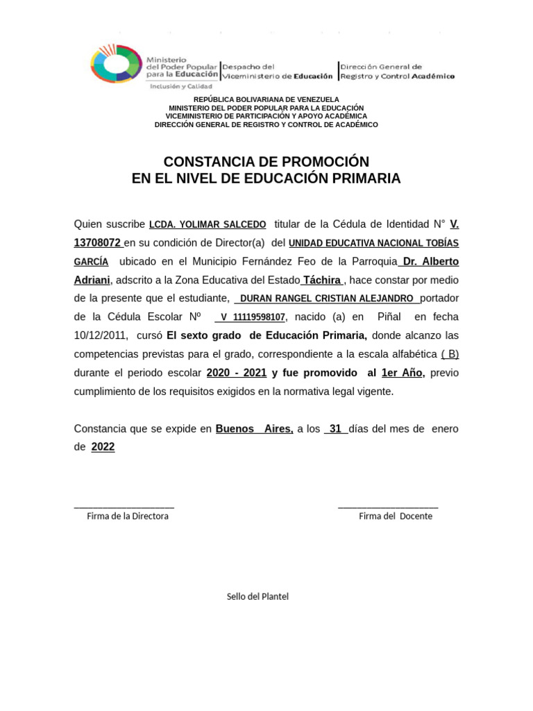 Constancia de Curso y Aprobo | PDF | Ciencias sociales | Salud y bienestar