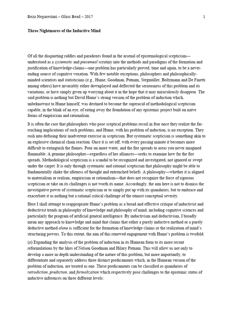 Reza Negarestani - Three Nightmares of The Inductive Mind - Glass Bead ...