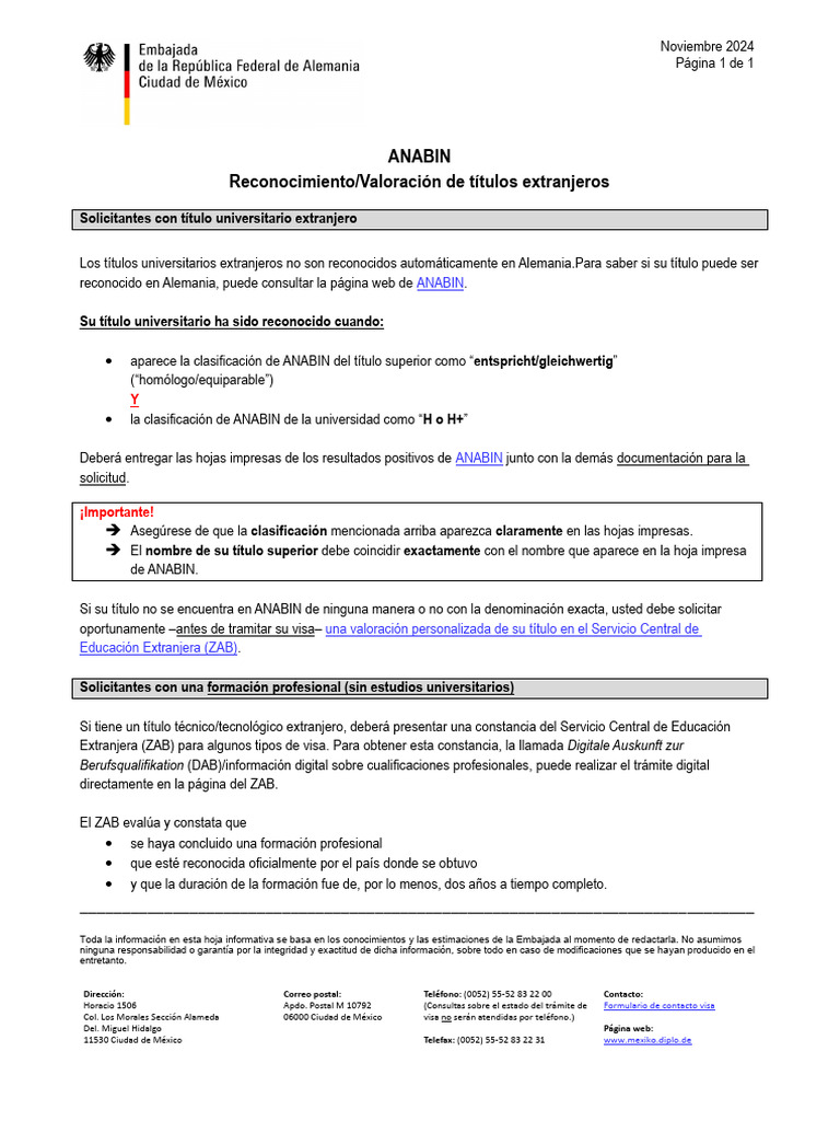 Anabin Data | PDF | Visa de viaje