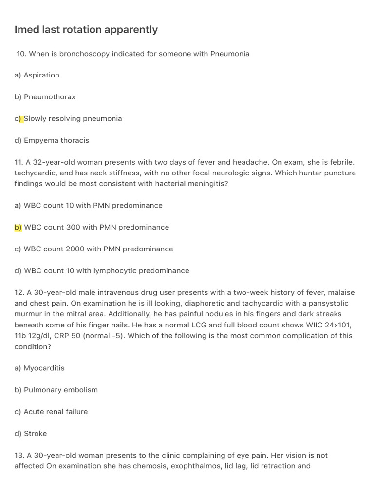 Imed Last Rotation Apparently | PDF | Pneumonia | Hepatitis B