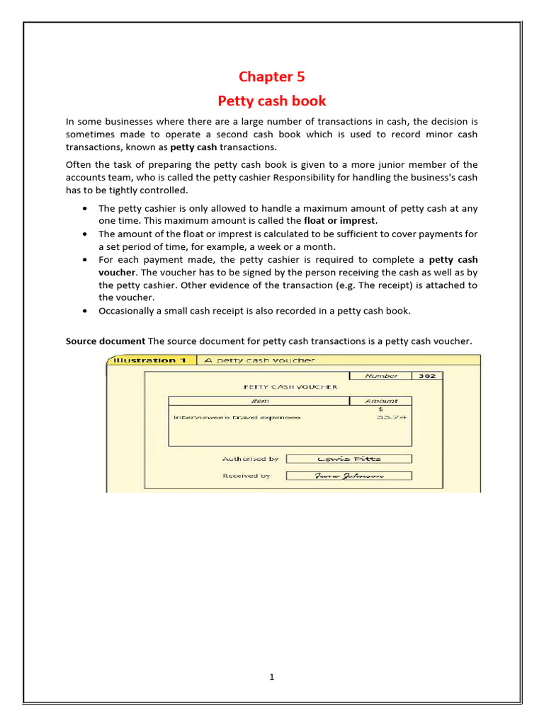 Petty Cash Book | PDF